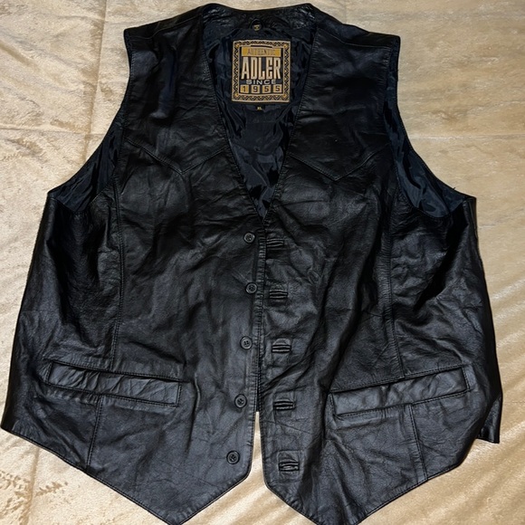 Adler | Jackets & Coats | Authentic Adler Black Moto Leather Motorcycle ...